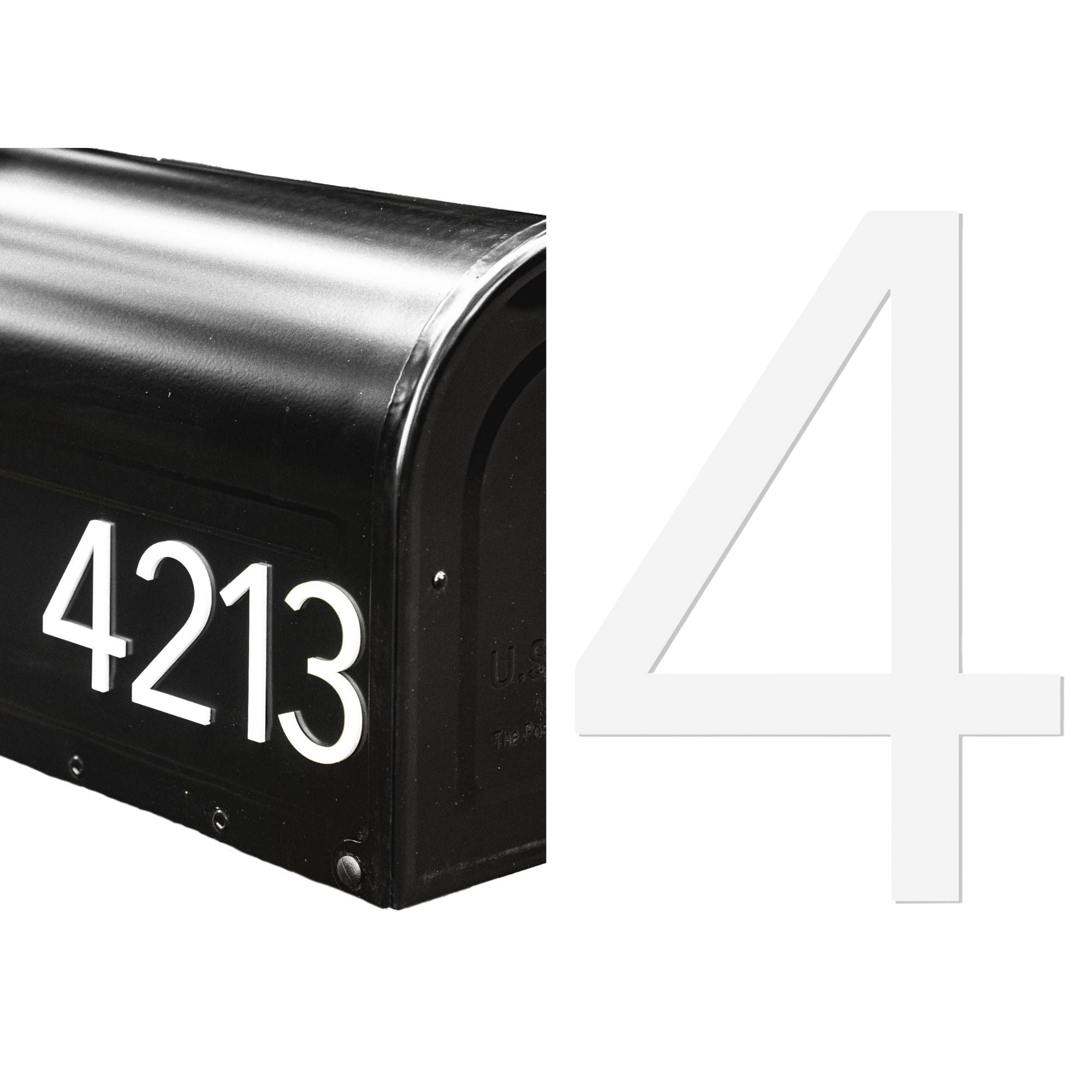 3D Acrylic Mailbox Numbers (2 inch - 3 inch - 4 inch) – Discovered Designs