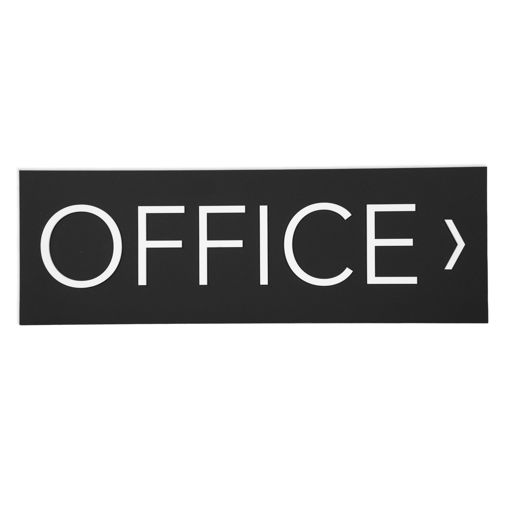 Custom Way-Finding Signage - Modern Black (18 inches x 6 inches ...