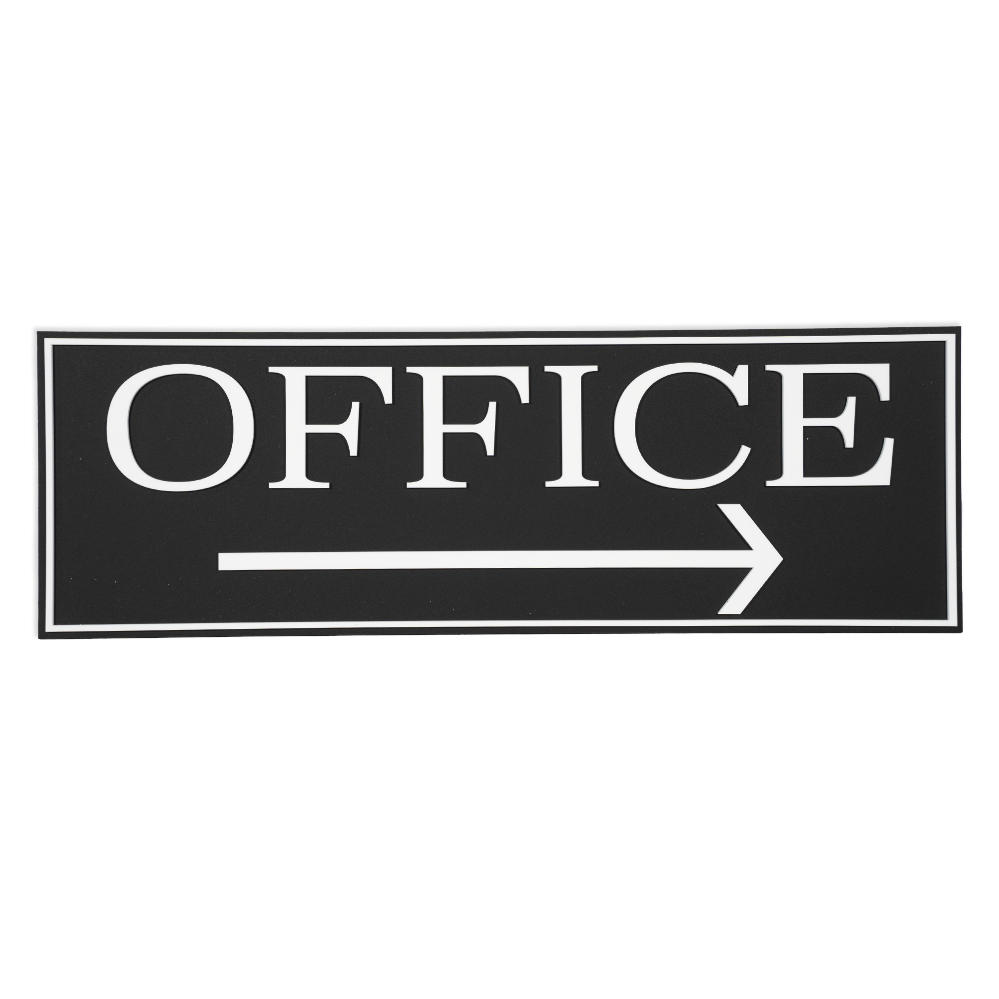 Custom Way-Finding Signage - Traditional Black (18 inches x 6 inches ...