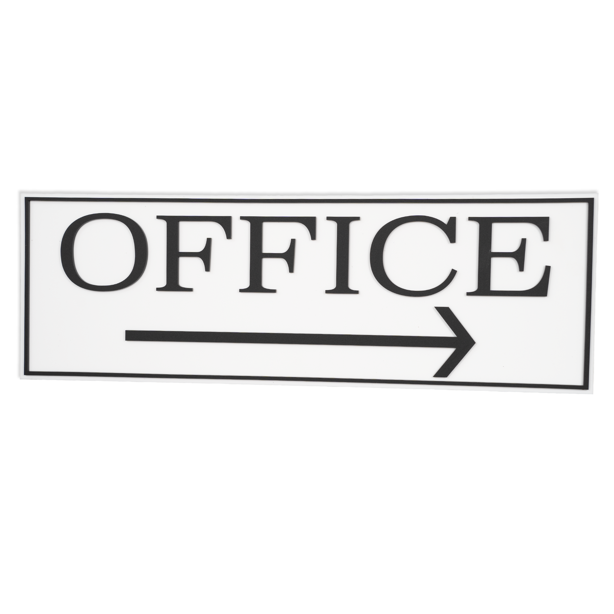 Custom Way-Finding Signage - Traditional White (18 inches x 6 inches ...