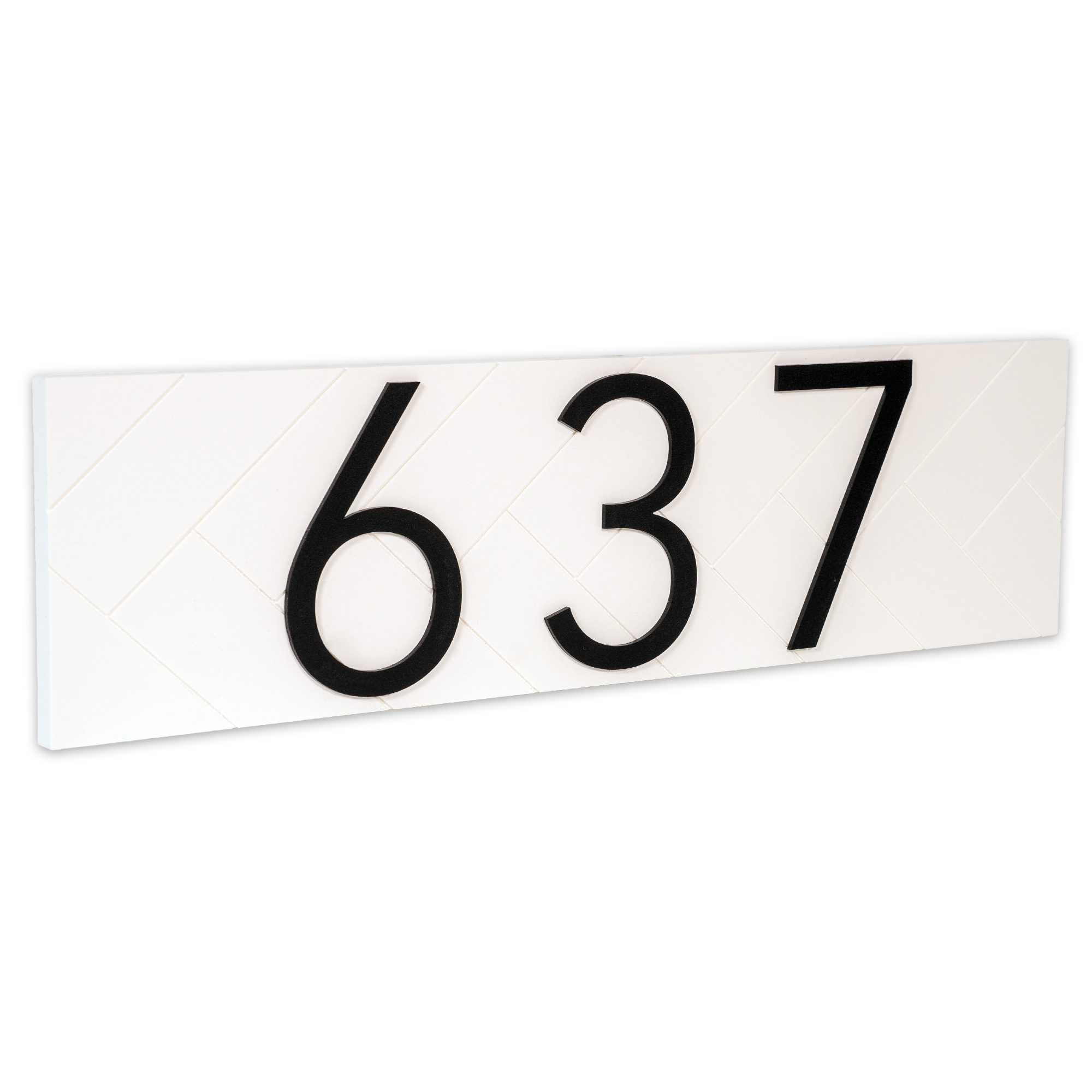 Customized Premium Large Address Sign (White 20 Inch Horizontal ...